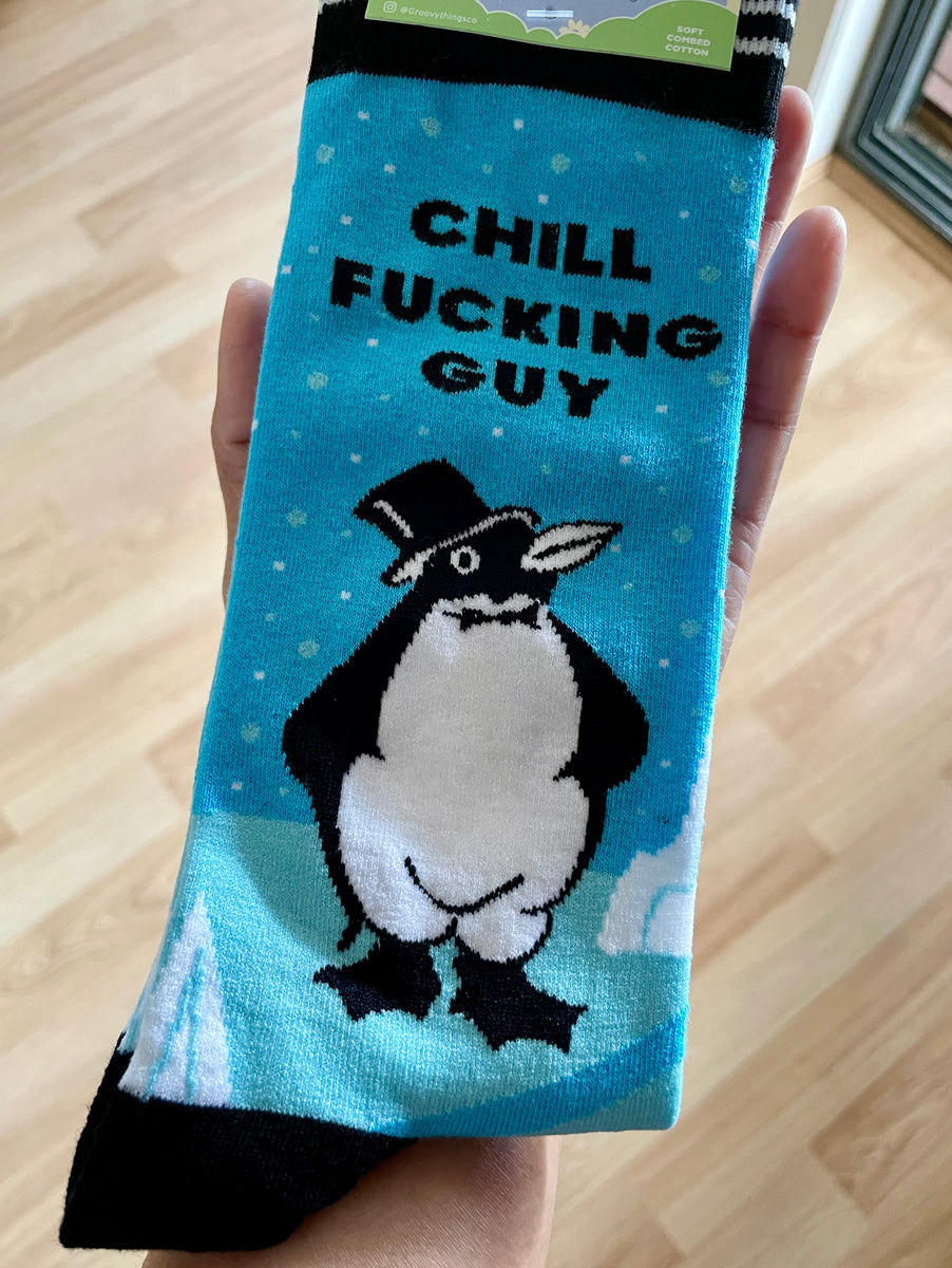 Chill Fucking Guy Men's Crew Socks - Cool Socks For Men – AUSTPICIOUS
