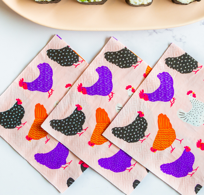 Paper Napkins - Big Bright Hens – AUSTPICIOUS